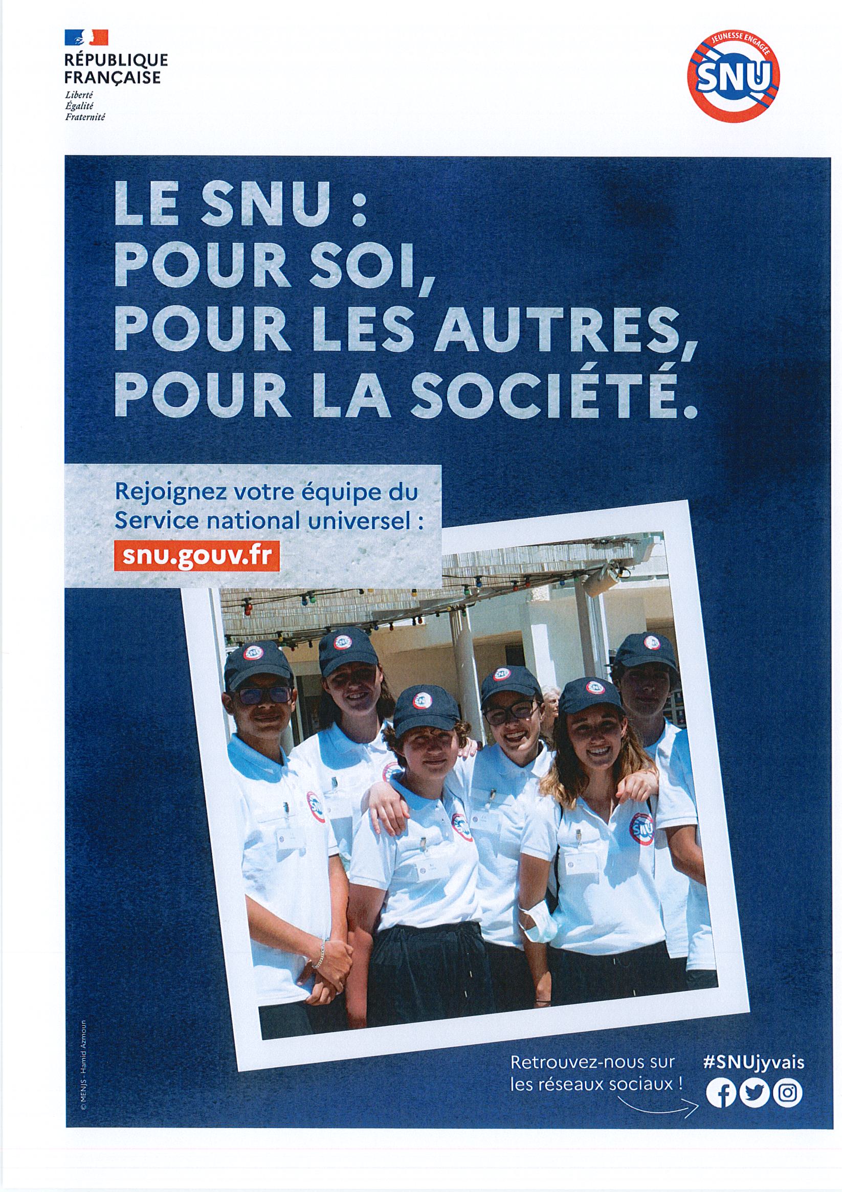 SERVICE NATIONAL UNIVERSEL (SNU) - Actualités - Collège Val d'Abondance